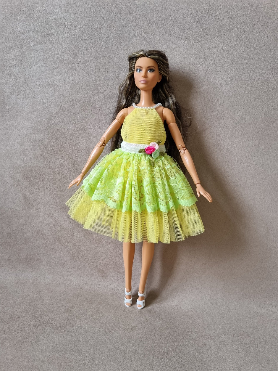 Princess dress for Barbie doll – Huonghandmadedoll